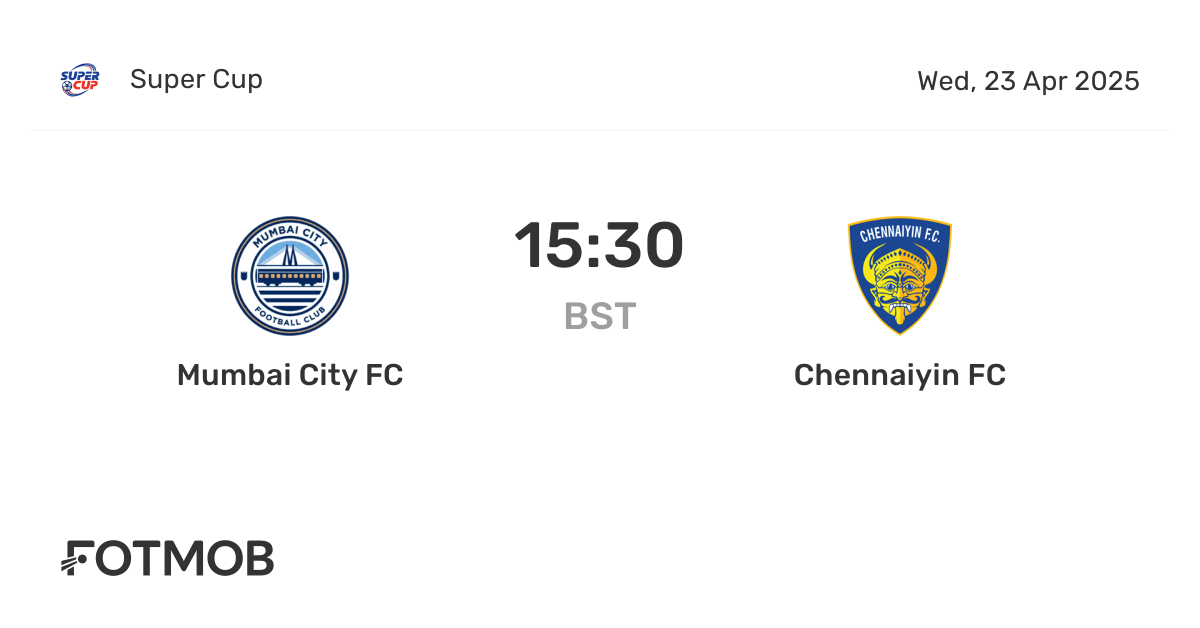 Mumbai City FC vs Chennaiyin FC - live score, predicted lineups and H2H stats