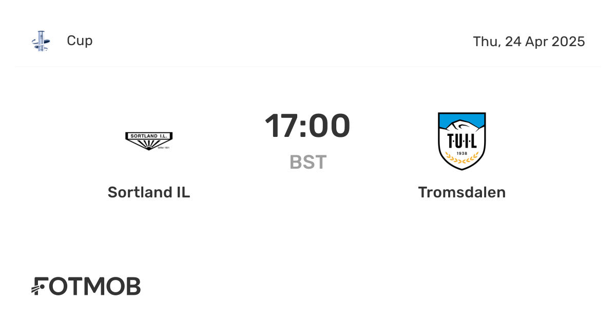 Sortland IL vs Tromsdalen - live score, predicted lineups and H2H stats