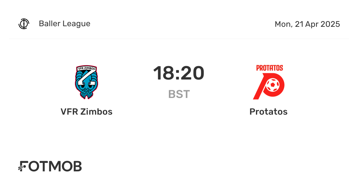 VFR Zimbos vs Protatos - live score, predicted lineups and H2H stats