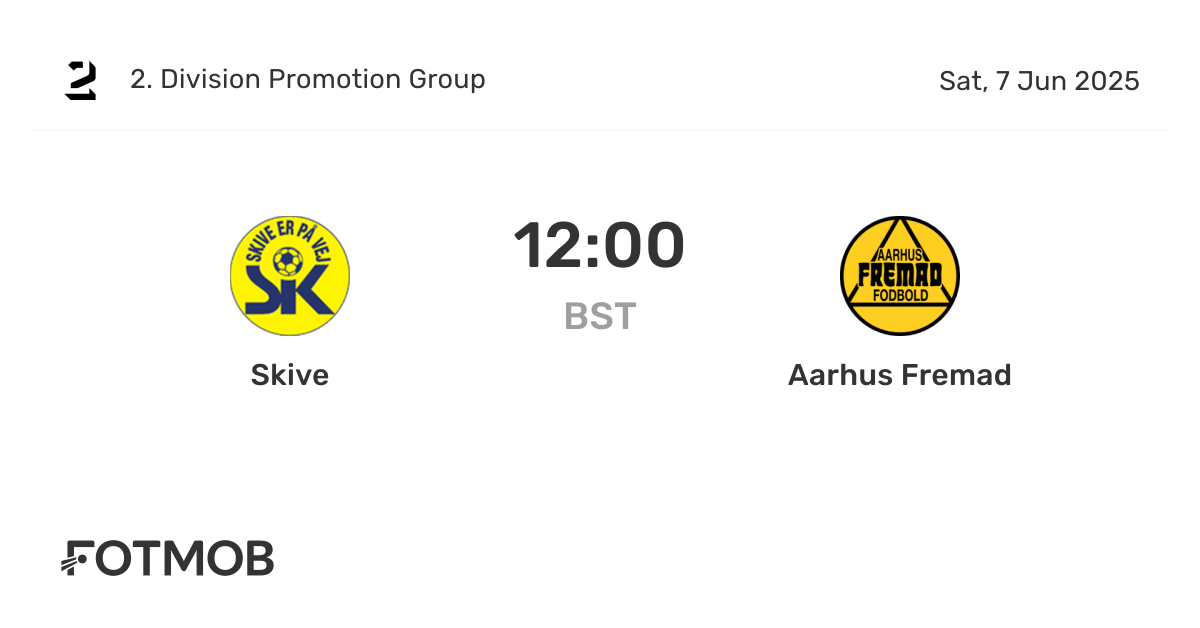 Skive vs Aarhus Fremad - marcador en vivo, alineaciones previstas y ...