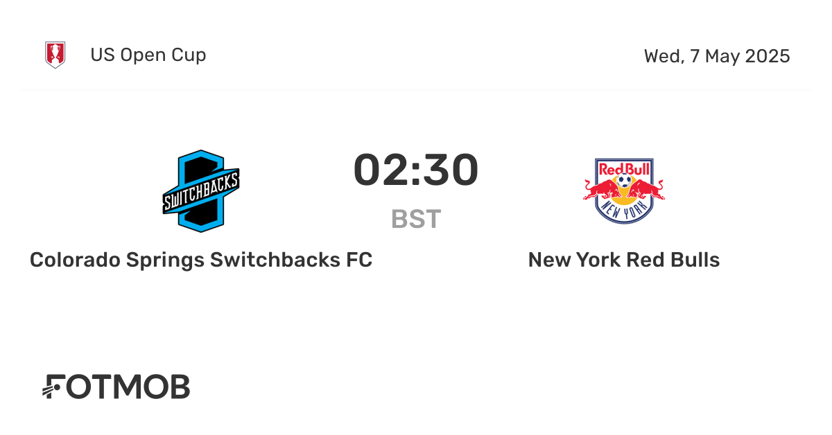 Colorado Springs Switchbacks FC vs New York Red Bulls - live score ...