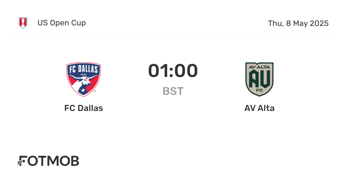 FC Dallas vs AV Alta - live score, predicted lineups and H2H stats