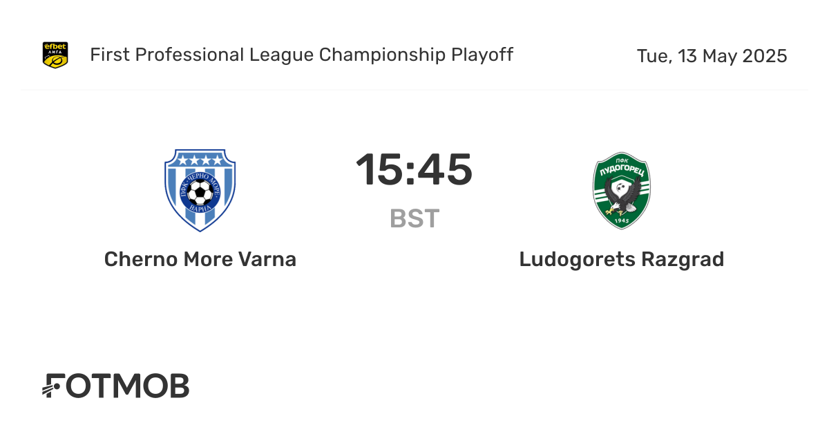 Cherno More Varna vs Ludogorets Razgrad - live score, predicted lineups ...