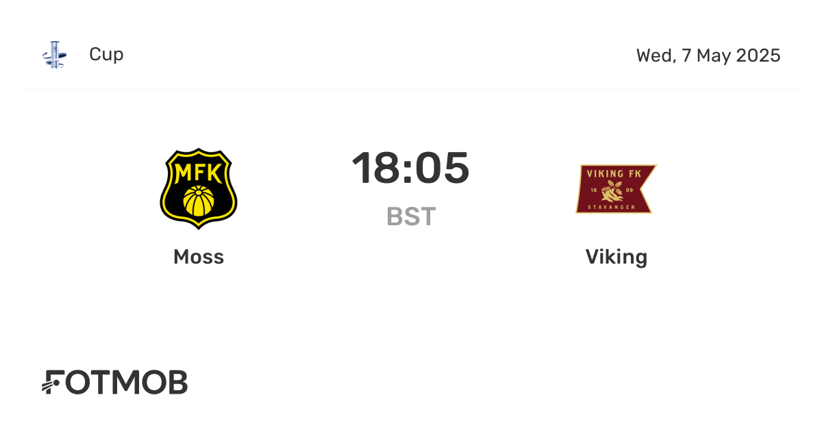 Moss vs Viking - live score, predicted lineups and H2H stats