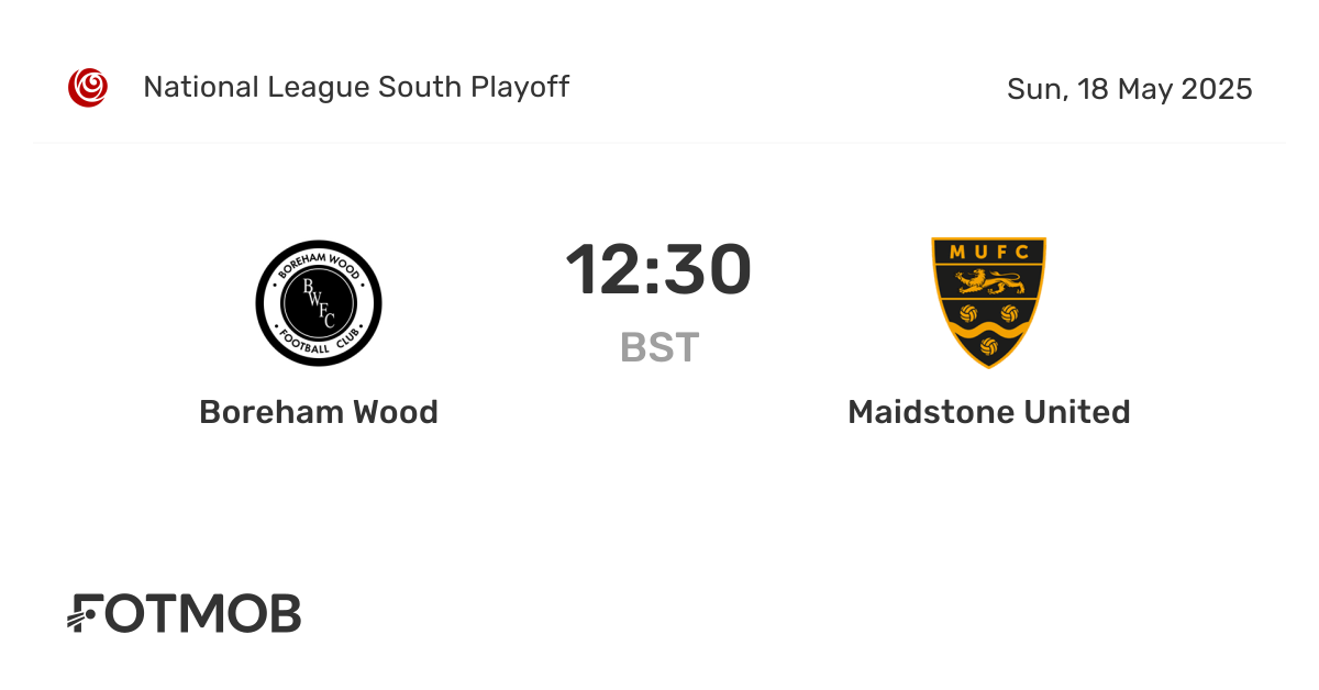 Boreham Wood vs Maidstone United - marcador en vivo, alineaciones ...