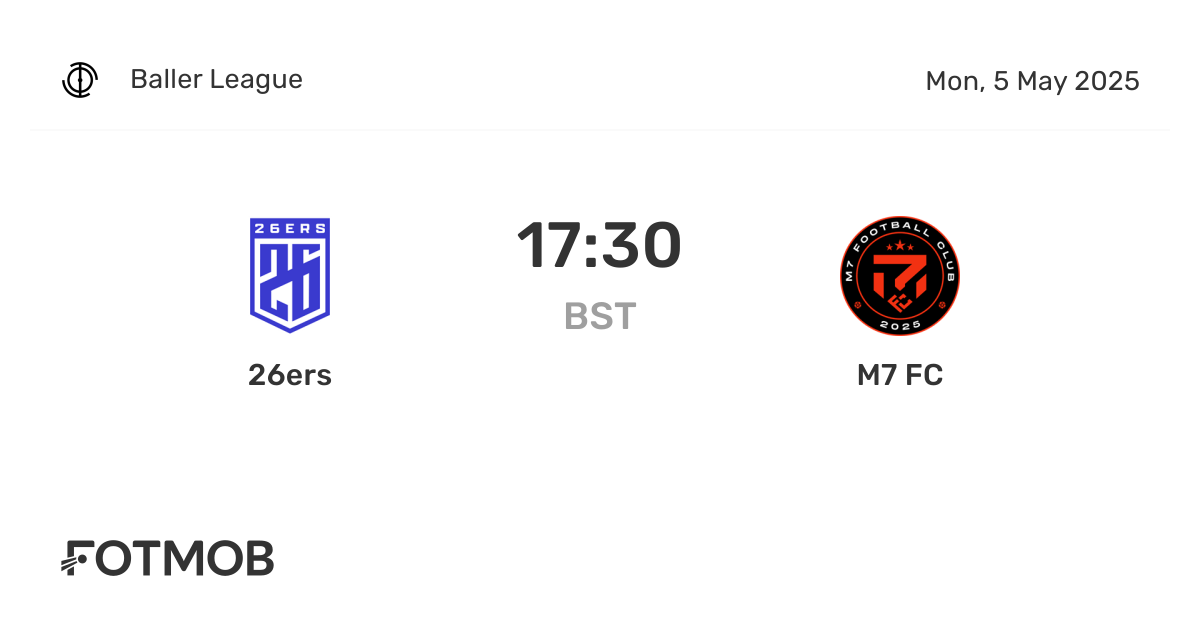 26ers vs M7 FC - live score, predicted lineups and H2H stats