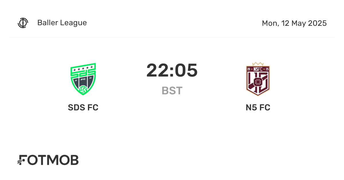 SDS FC vs N5 FC - live score, predicted lineups and H2H stats