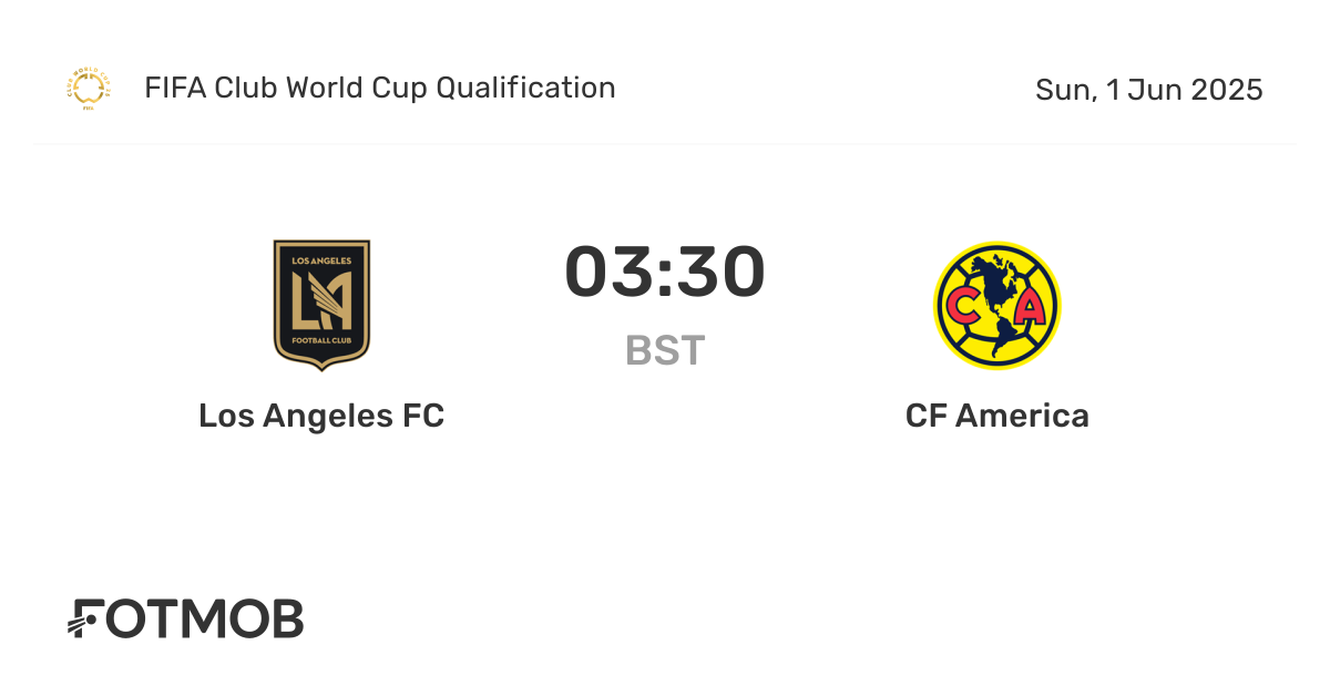 Los Angeles FC vs CF America - live score, predicted lineups and H2H stats