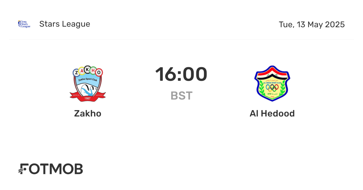 Zakho vs Al Hedood - live score, predicted lineups and H2H stats