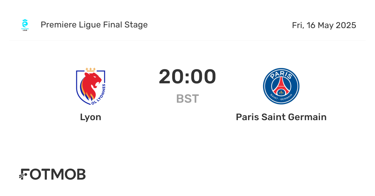 Lyon contre Paris Saint Germain - score en direct, compositions ...