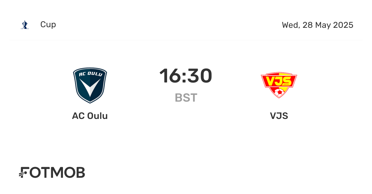 AC Oulu vs VJS - live score, predicted lineups and H2H stats
