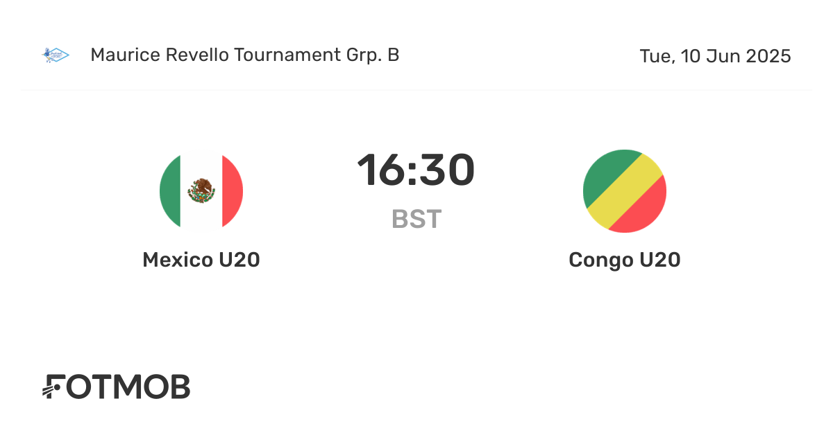 Mexico U20 vs Congo U20 - live score, predicted lineups and H2H stats