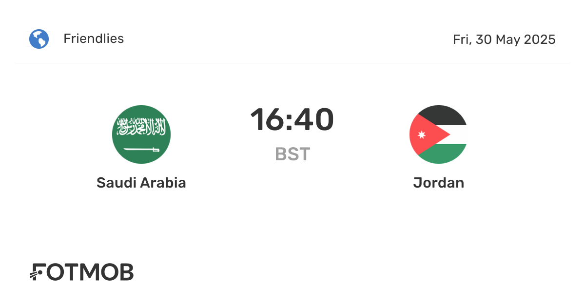 Saudi Arabia vs Jordan - live score, predicted lineups and H2H stats
