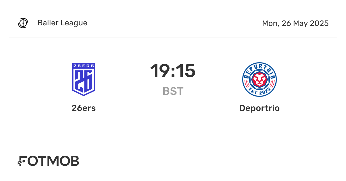 26ers vs Deportrio - live score, predicted lineups and H2H stats