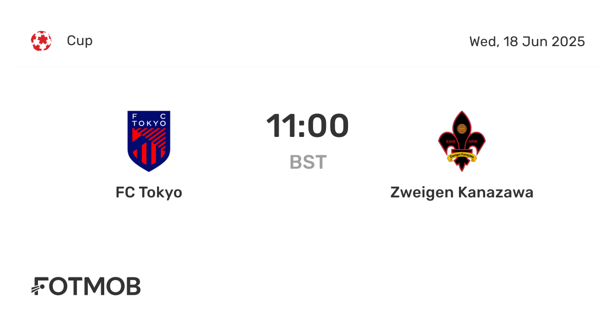 FC Tokyo vs Zweigen Kanazawa - live score, predicted lineups and H2H stats