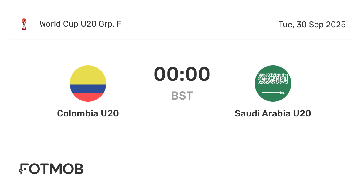 Colombia U20 vs Saudi Arabia U20 - live score, predicted lineups and ...