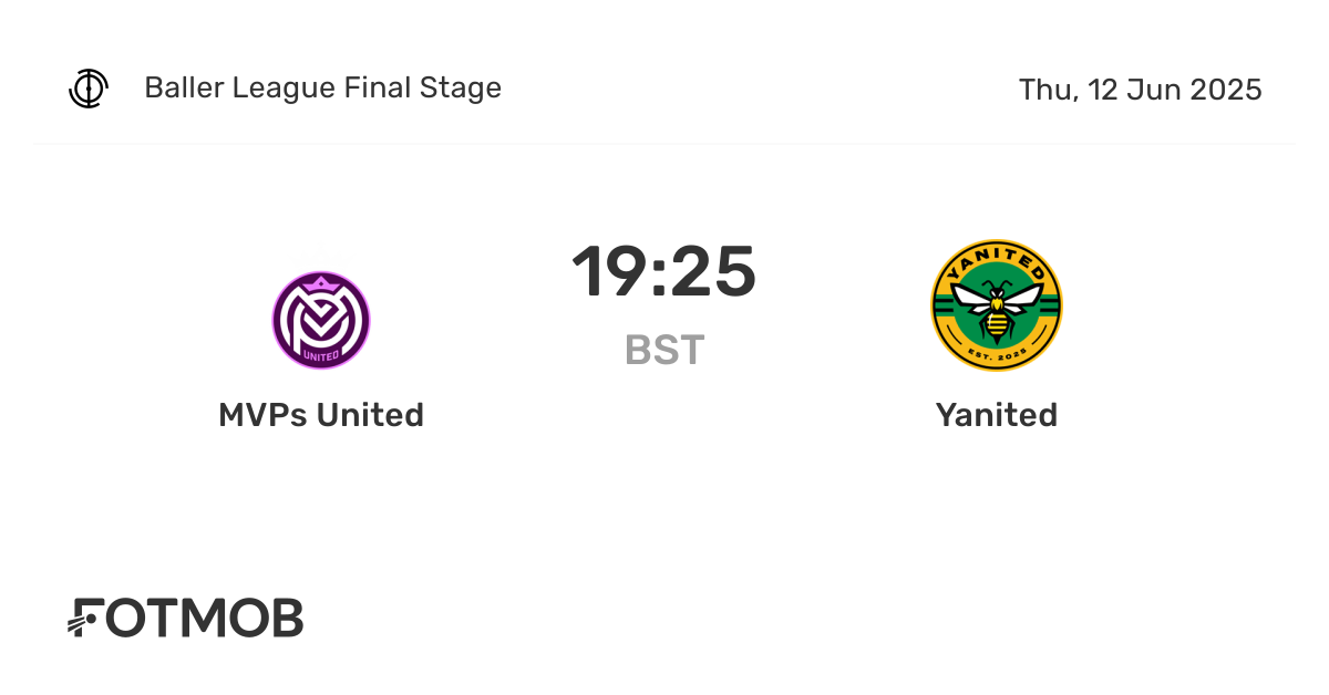 MVPs United vs Yanited - live score, predicted lineups and H2H stats