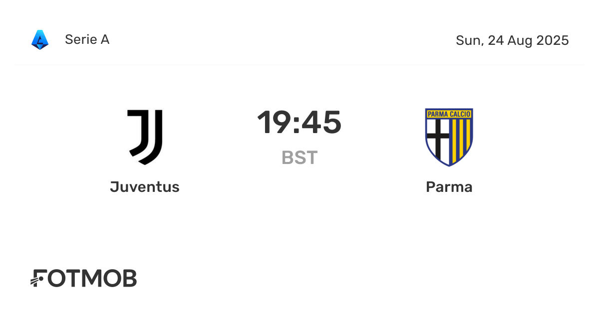 Juventus vs Parma - live score, predicted lineups and H2H stats