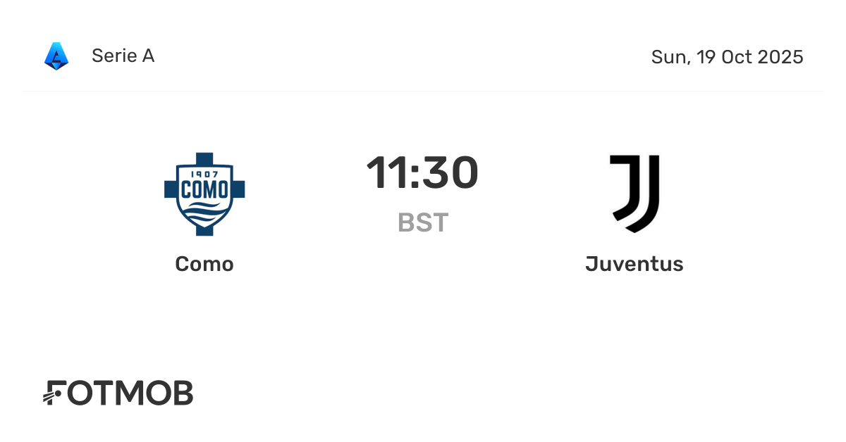 Como vs Juventus - live score, predicted lineups and H2H stats