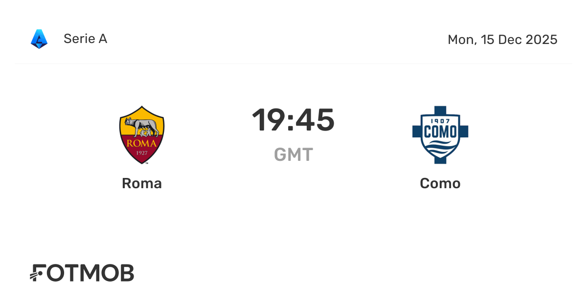 Roma contre Como - score en direct, compositions probables et ...