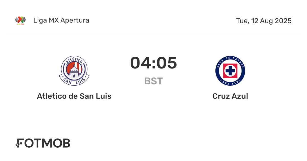 Atletico de San Luis vs Cruz Azul - live score, predicted lineups and ...