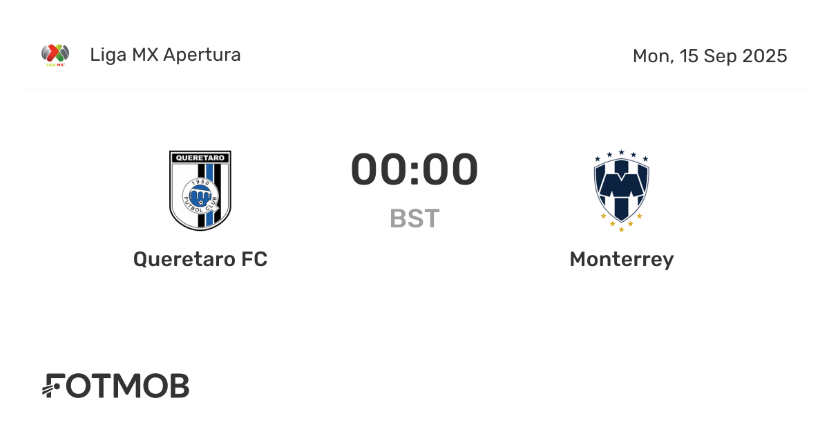 Queretaro FC vs Monterrey - live score, predicted lineups and H2H stats