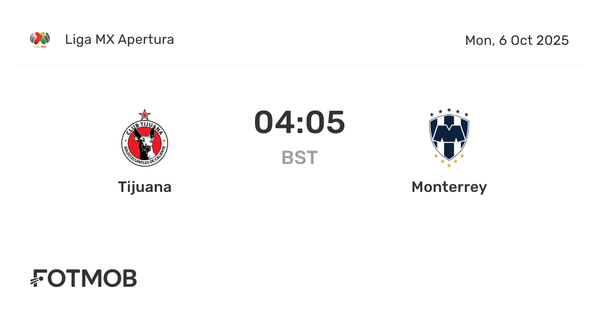 Tijuana vs Monterrey - marcador en vivo, alineaciones previstas y ...