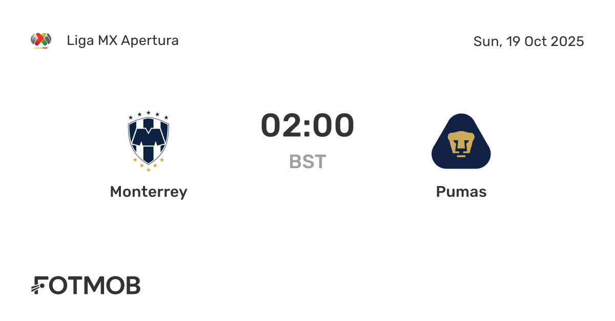 Monterrey vs Pumas - marcador en vivo, alineaciones previstas y ...