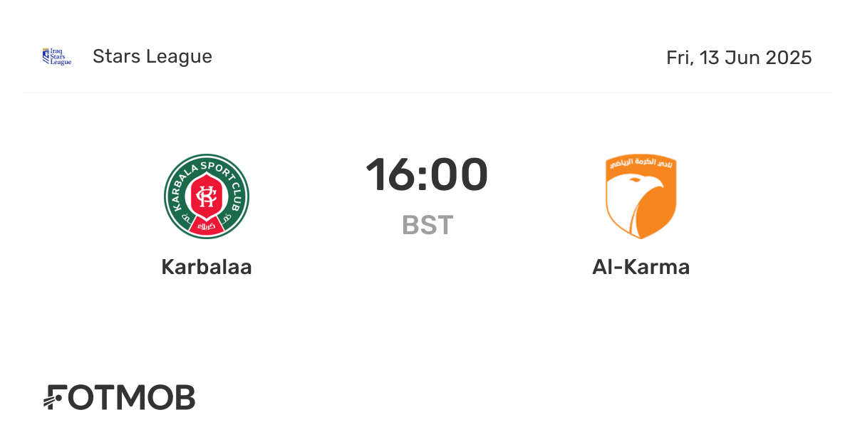 Karbalaa vs Al-Karma - live score, predicted lineups and H2H stats