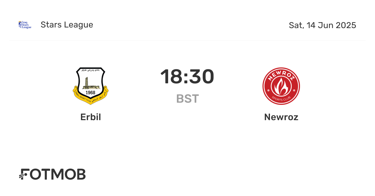 Erbil vs Newroz - live score, predicted lineups and H2H stats