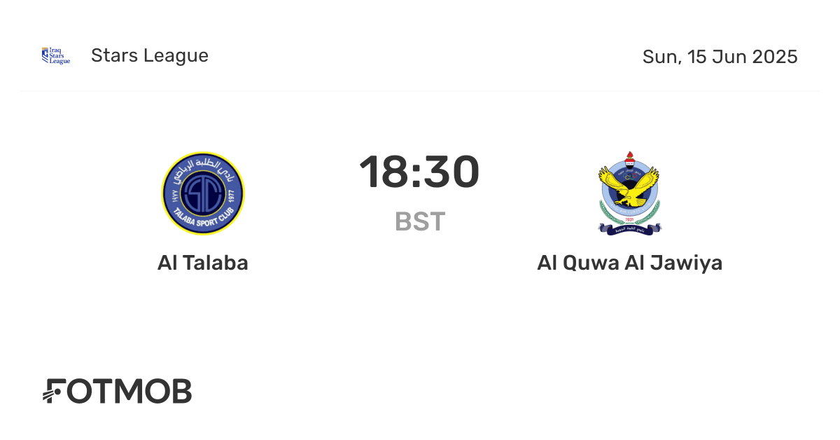 Al Talaba vs Al Quwa Al Jawiya - live score, predicted lineups and H2H ...