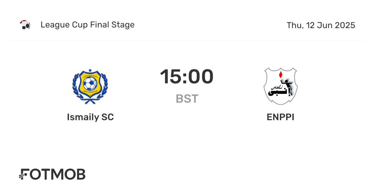 Ismaily SC vs ENPPI - live score, predicted lineups and H2H stats