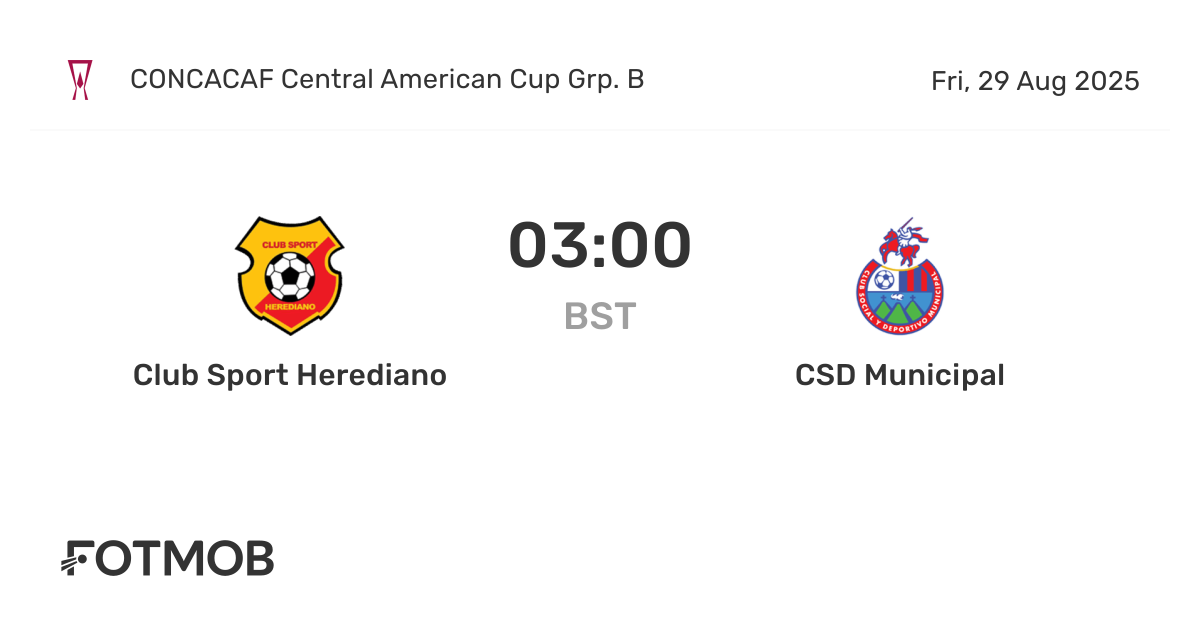 Club Sport Herediano vs CSD Municipal - live score, predicted lineups ...
