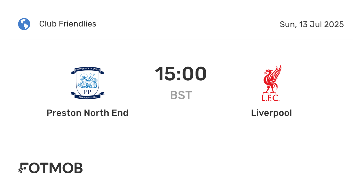 Preston North End vs Liverpool - live score, predicted lineups and H2H ...