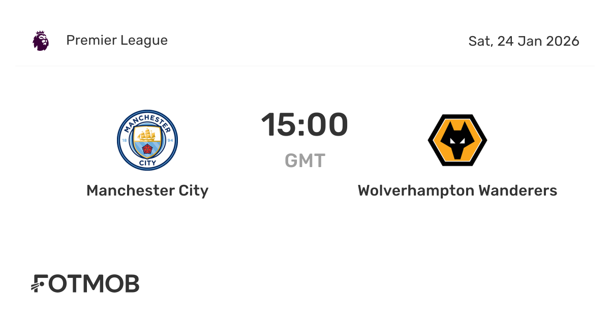 Man City contre Wolves - score en direct, compositions probables et ...