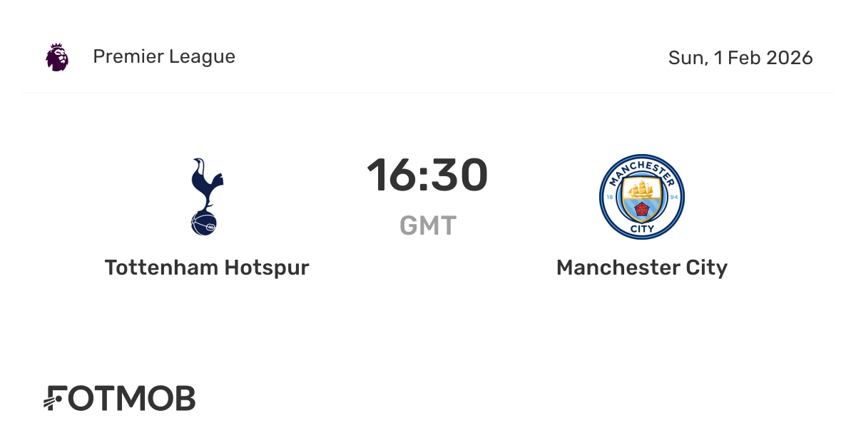 Tottenham vs Man City - live score, predicted lineups and H2H stats