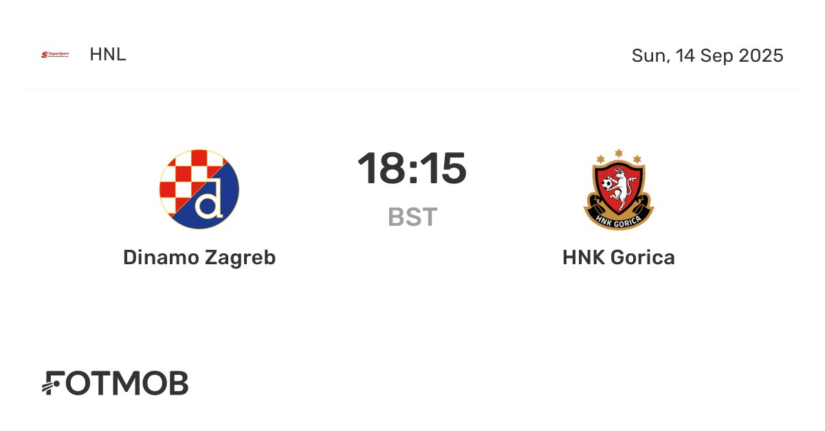 Dinamo Zagreb vs HNK Gorica - live score, predicted lineups and H2H stats
