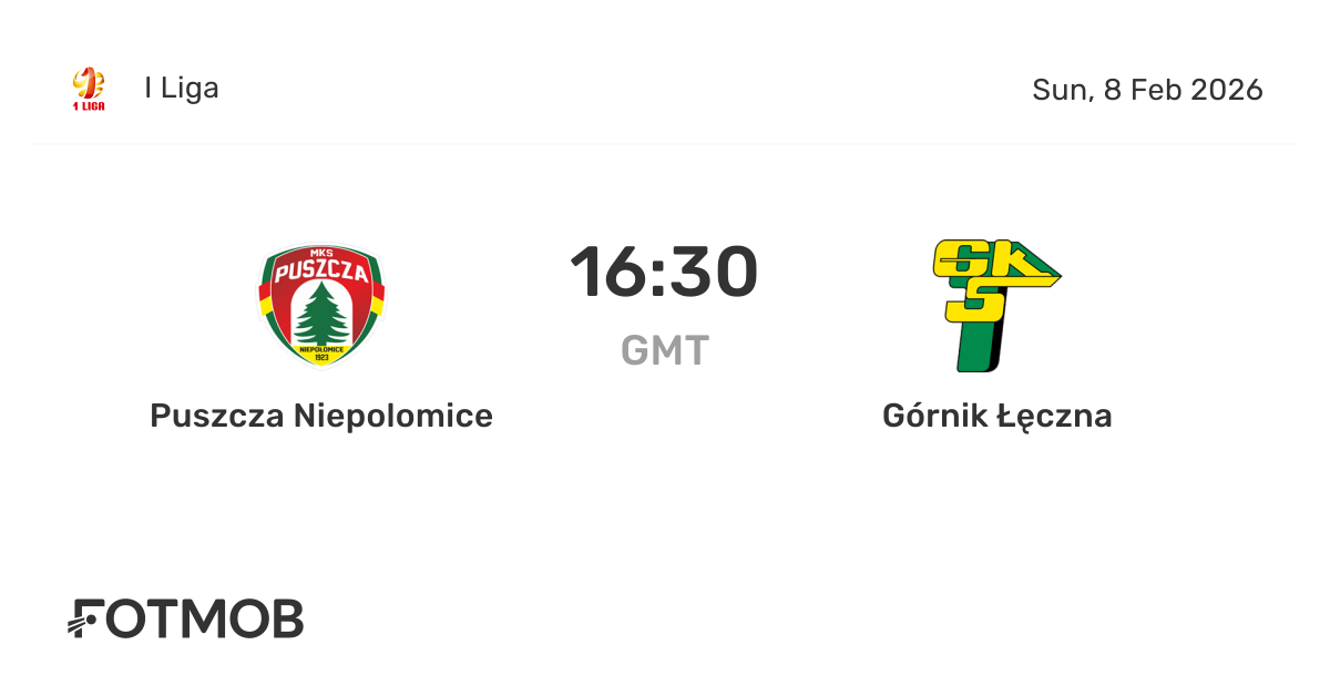 Puszcza Niepolomice vs Górnik Łęczna - marcador en vivo, alineaciones ...