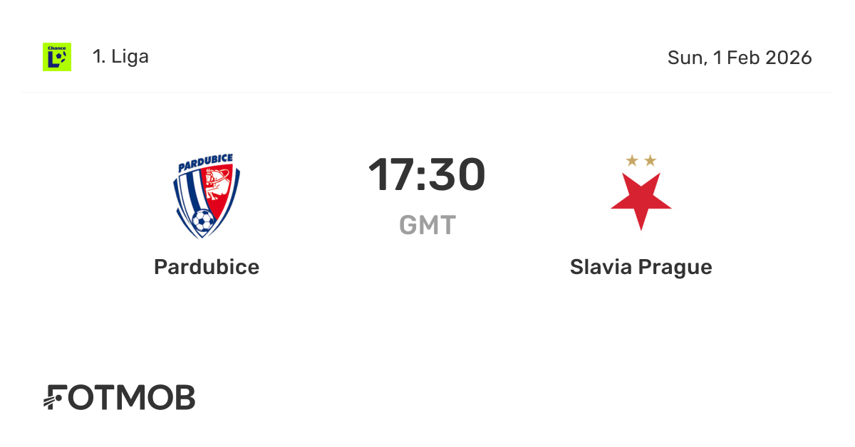 Pardubice vs Slavia Prague - marcador en vivo, alineaciones previstas y ...