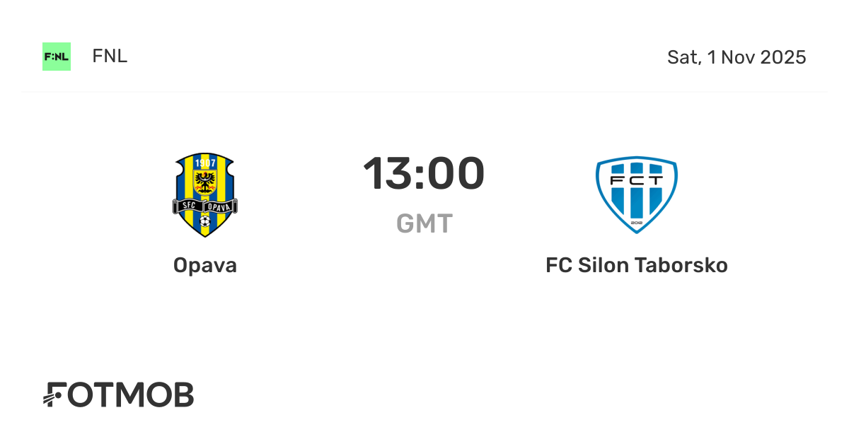 Opava vs FC Silon Taborsko - live score, predicted lineups and H2H stats