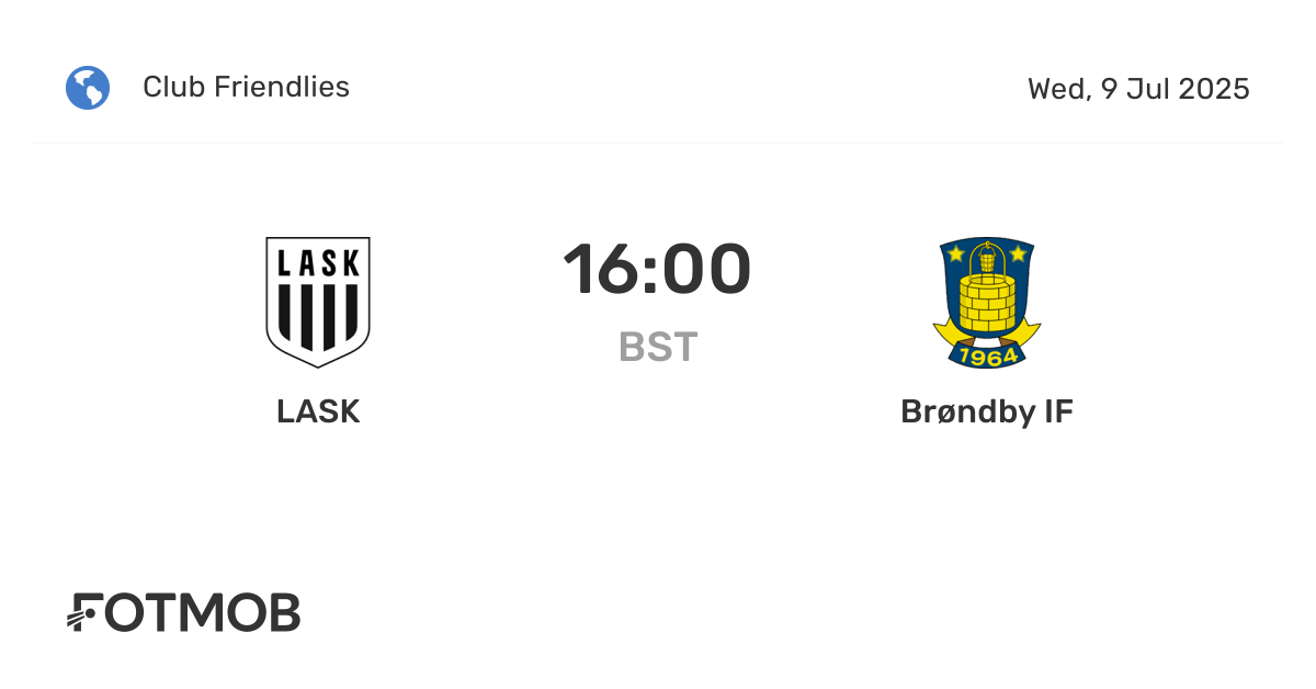 LASK vs Brøndby IF - live score, predicted lineups and H2H stats