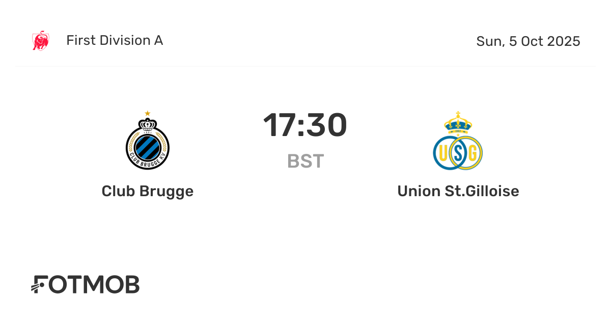 Club Brugge vs Union St.Gilloise - live score, predicted lineups and H2H stats