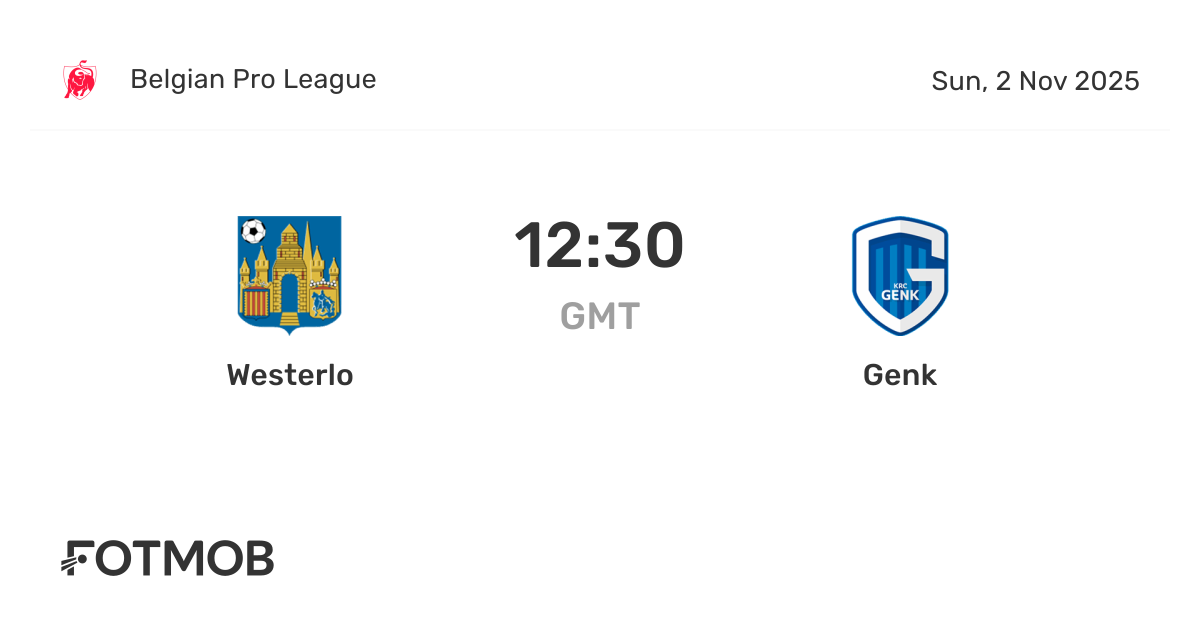 Westerlo vs Genk - live score, predicted lineups and H2H stats