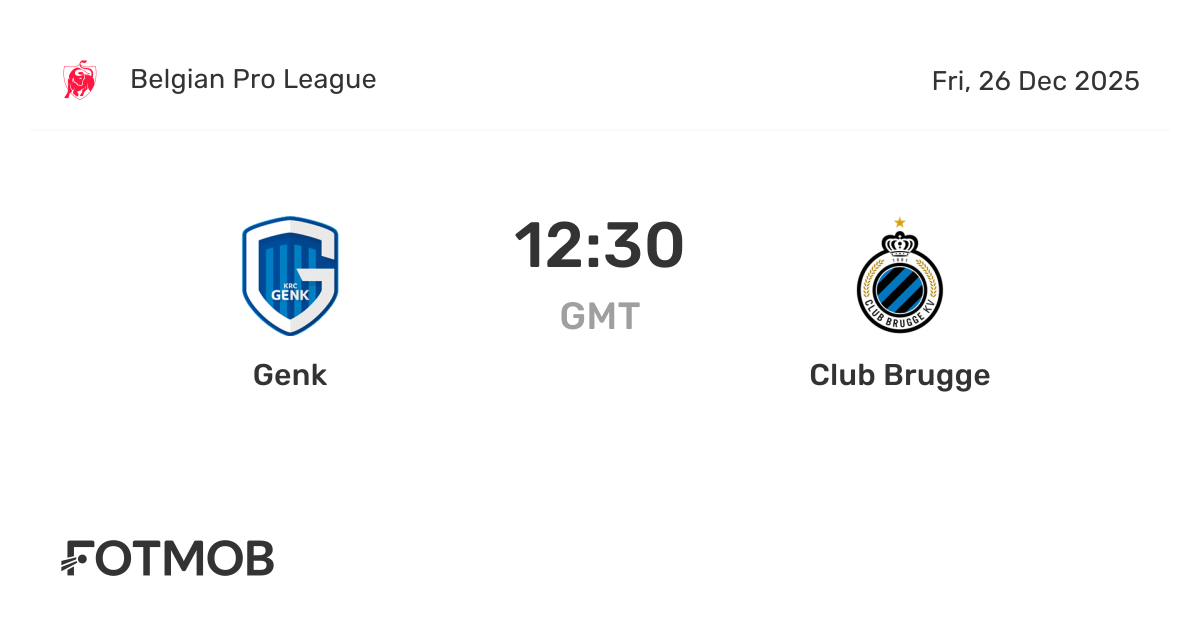 Genk vs Club Brugge - live score, predicted lineups and H2H stats