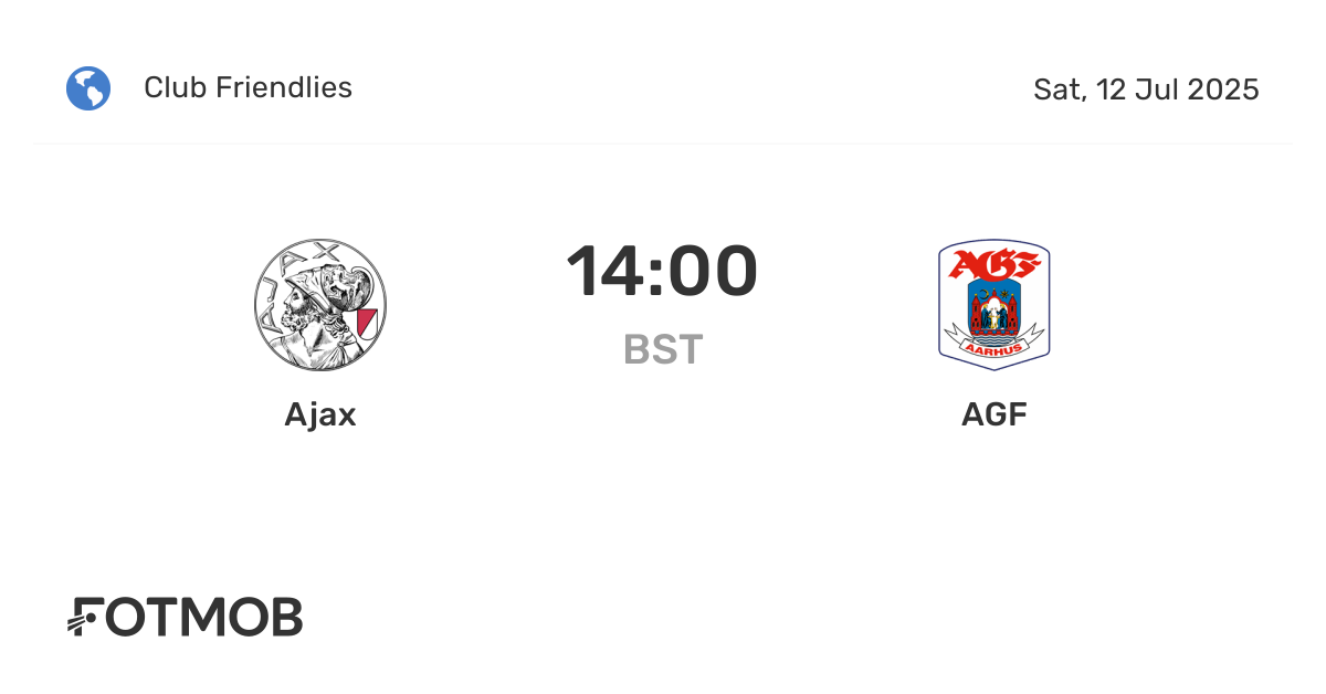 Ajax tegen AGF - live score, voorspelde opstellingen en H2H-statistieken