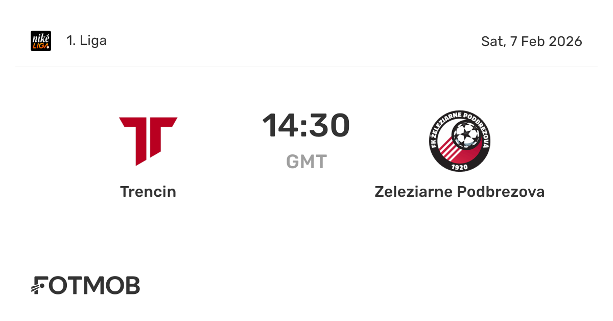 Trencin vs Zeleziarne Podbrezova - live score, predicted lineups and ...