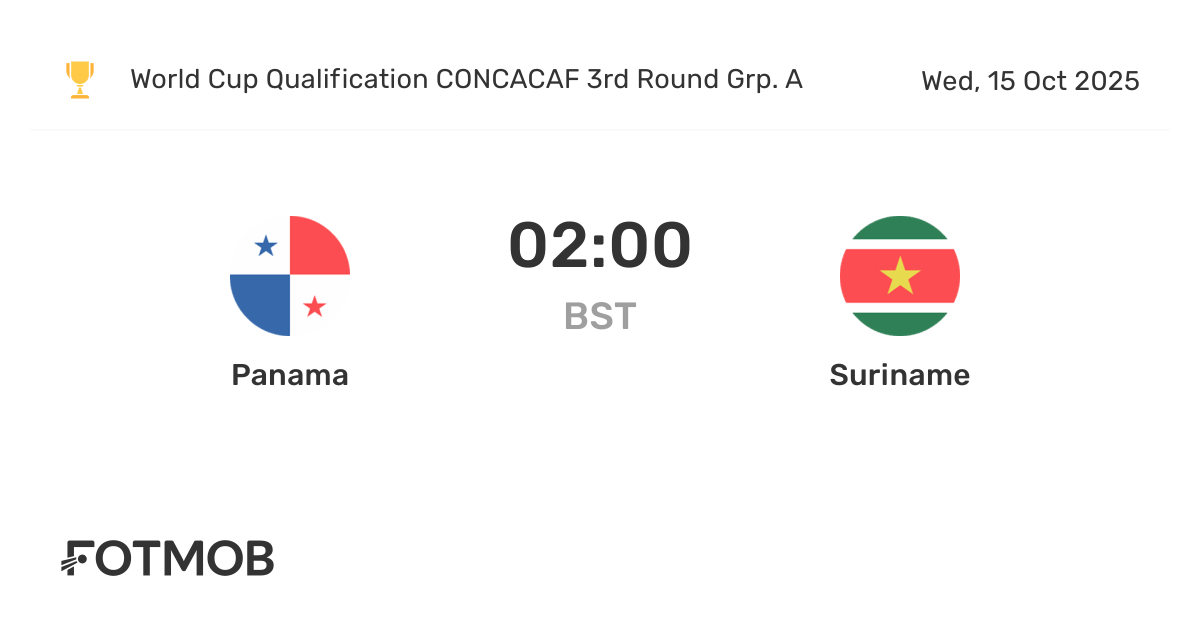 Panamá vs Surinam - marcador en vivo, alineaciones previstas y estadísticas H2H