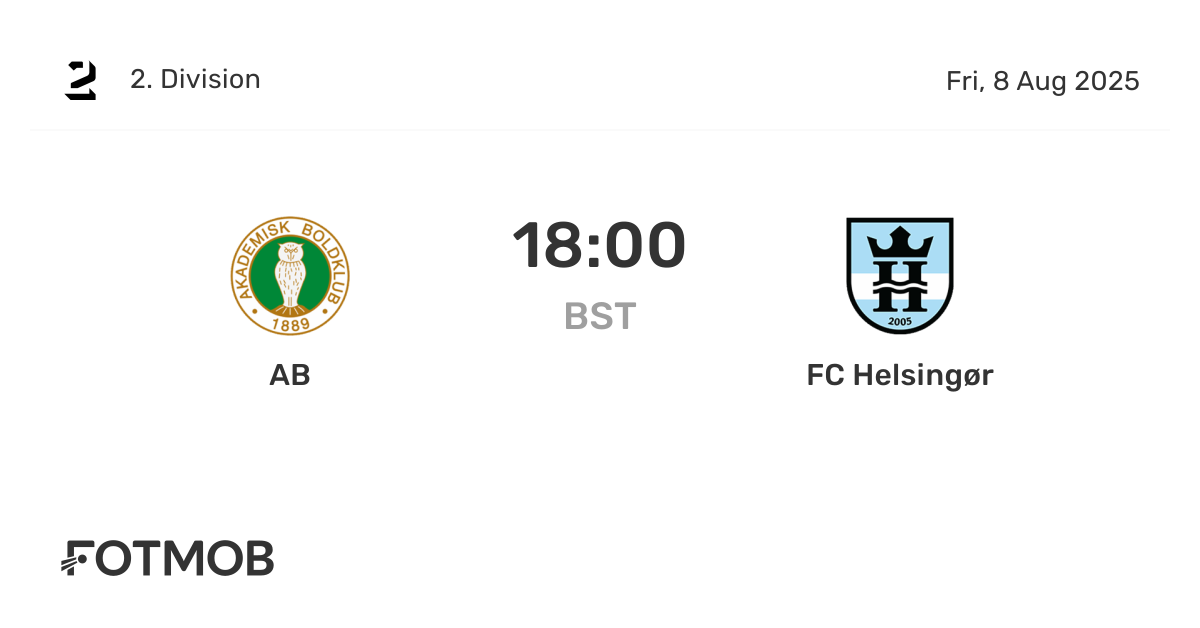 AB vs FC Helsingør - marcador en vivo, alineaciones previstas y ...