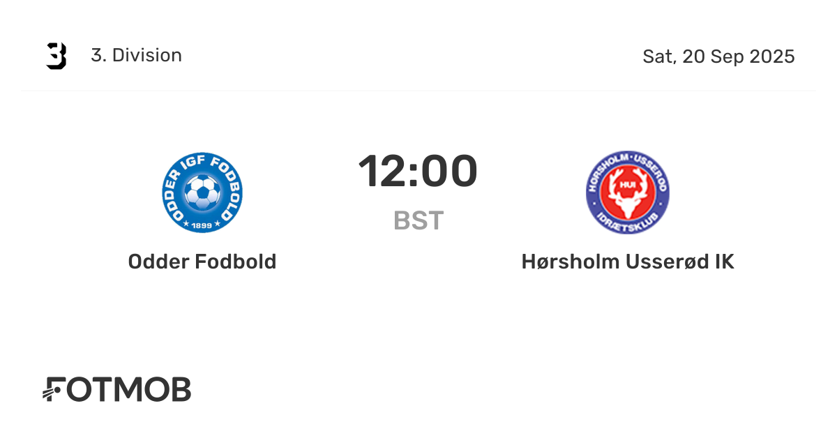 Odder Fodbold vs Hørsholm Usserød IK - live score, predicted lineups ...