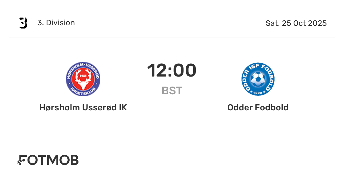 Hørsholm Usserød IK vs Odder Fodbold - live score, predicted lineups ...